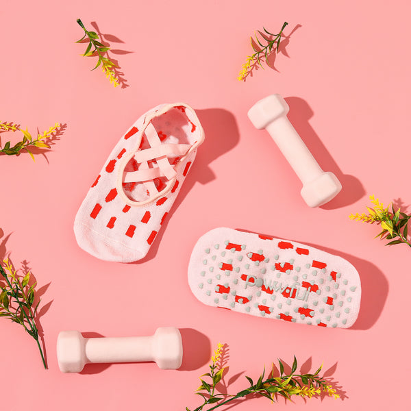 Candy Cane – Ankle Grip Socks – POWWFUL